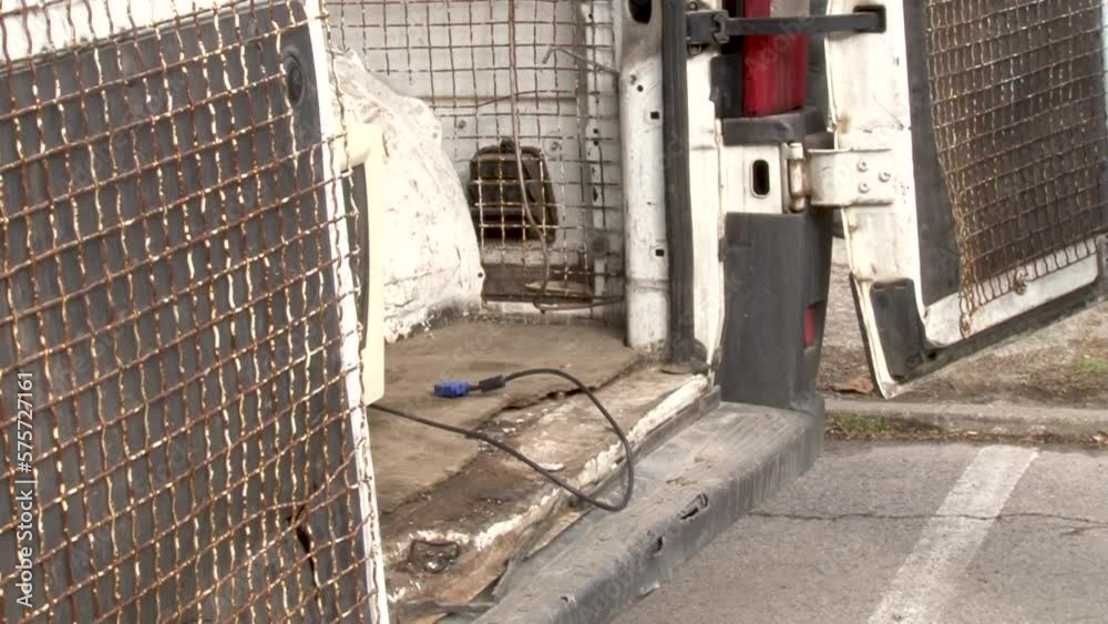 Throwing away electronic waste. Electronic garbage recycling factory ...