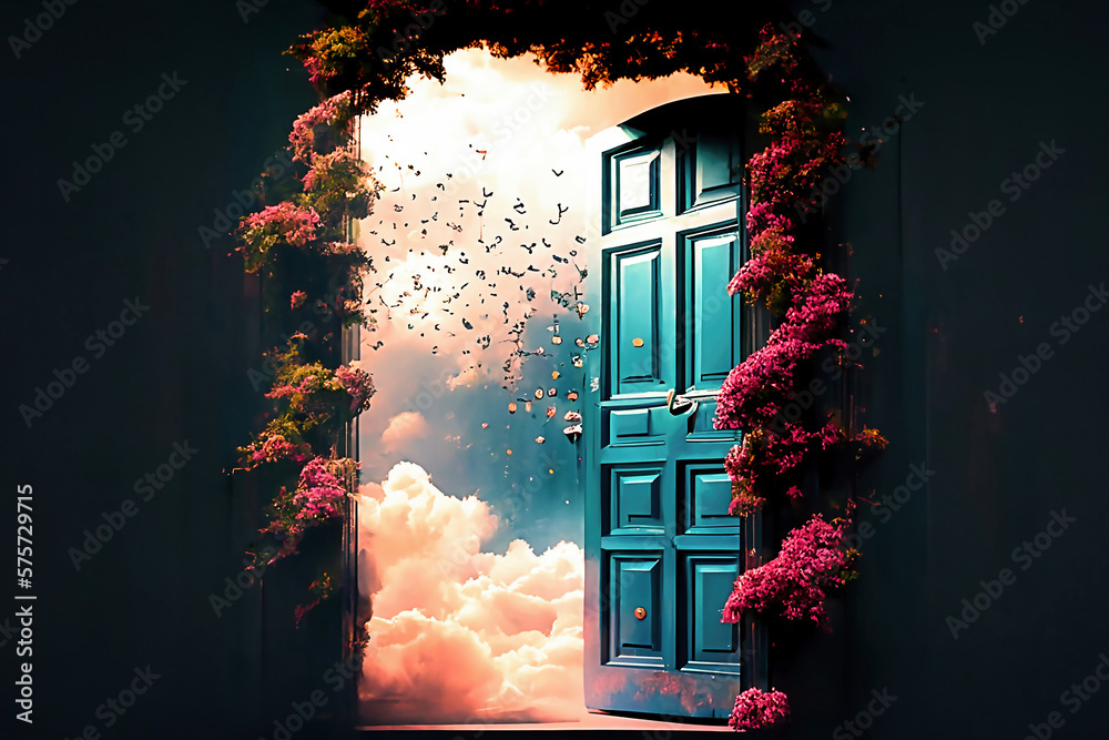 A magical door from another world art design created with Generative AI ...