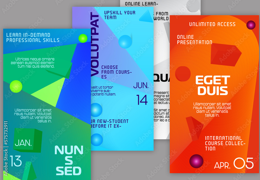 Social Media Story Vertical Post Layout Abstract Fluid 3D Neon Shape ...