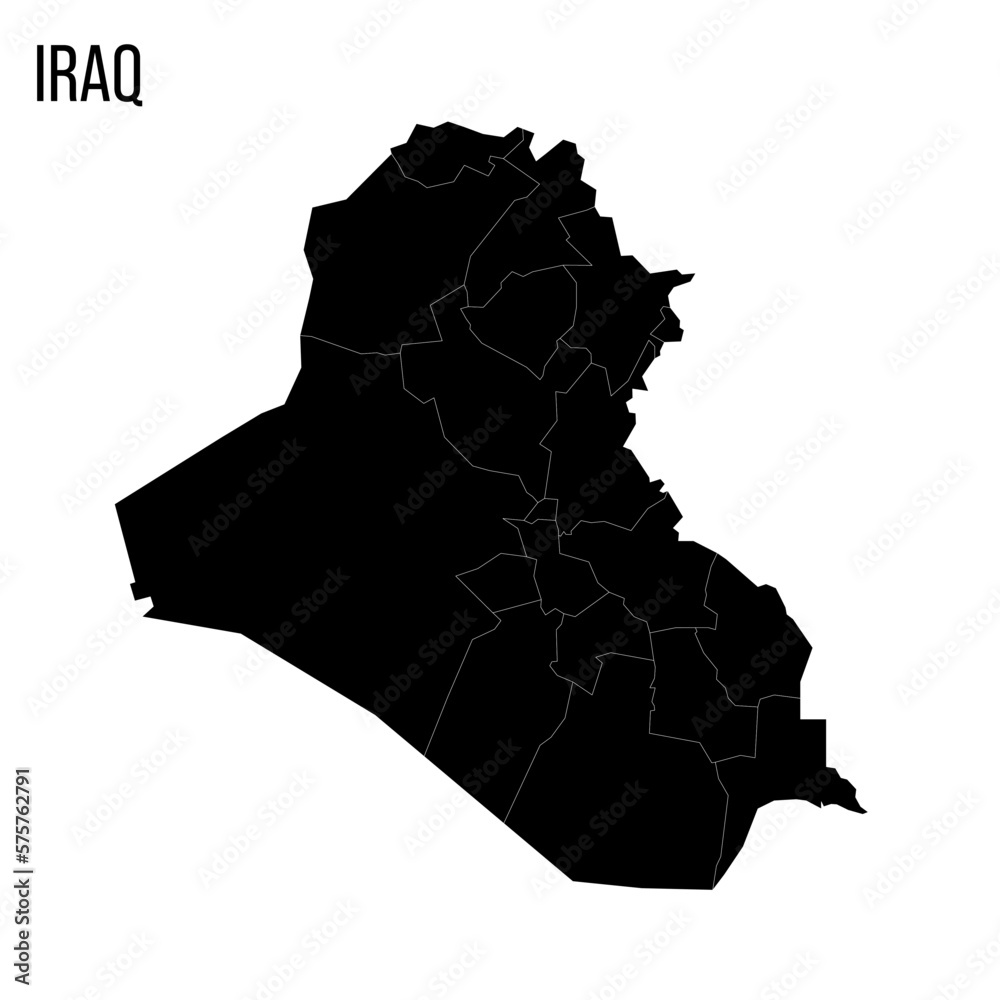 Iraq political map of administrative divisions - governorates and ...