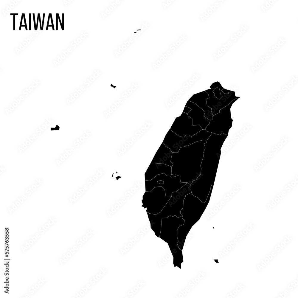 Taiwan political map of administrative divisions - provinces and ...