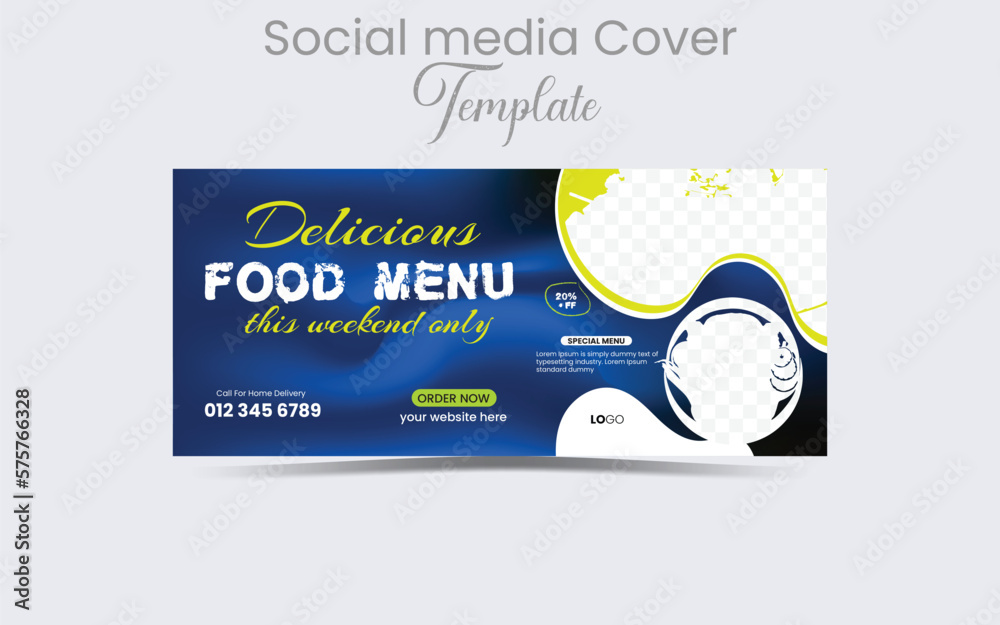 Restaurant fast food social media web banner vector design template ...