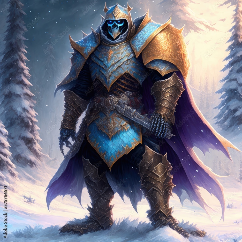 Skeleton Ice King - Creature - Magical - Powerful - Fantasy - Stylized ...