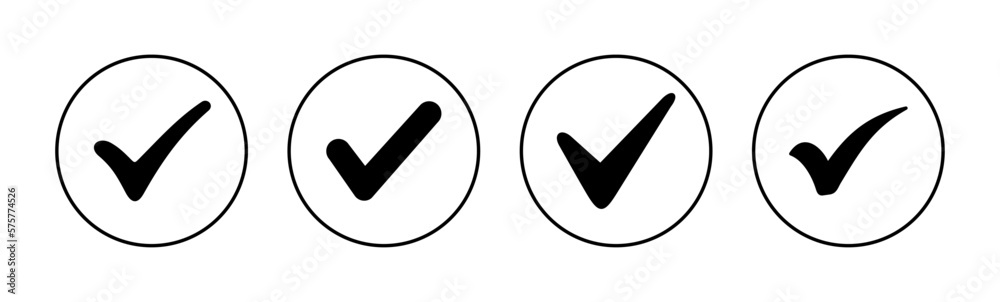 Vetor de Check mark icon vector for web and mobile app. Tick mark sign ...