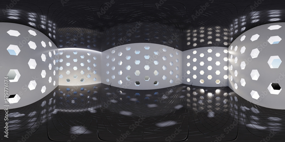 HDRI map, 360 degree environment panorama background, bright lights and ...