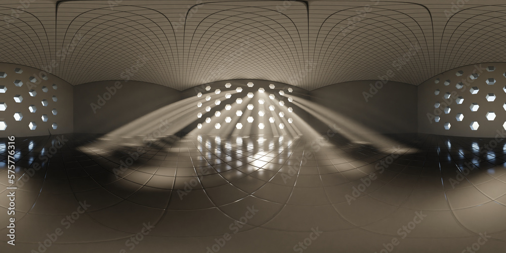 HDRI map, 360 degree environment panorama background, bright lights and ...