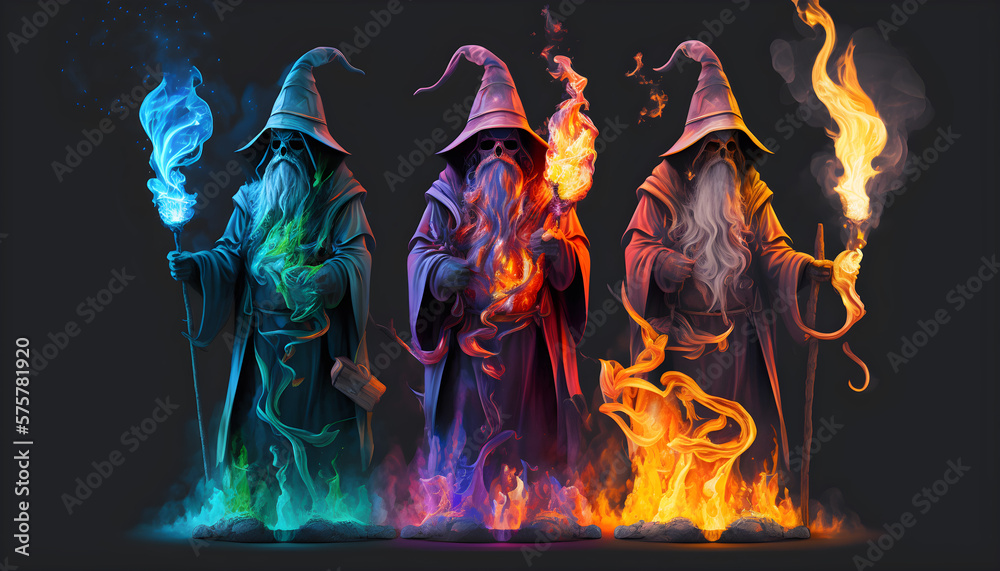 The Triad of Elemental Wizards: Harnessing the Power of Fire, Water ...