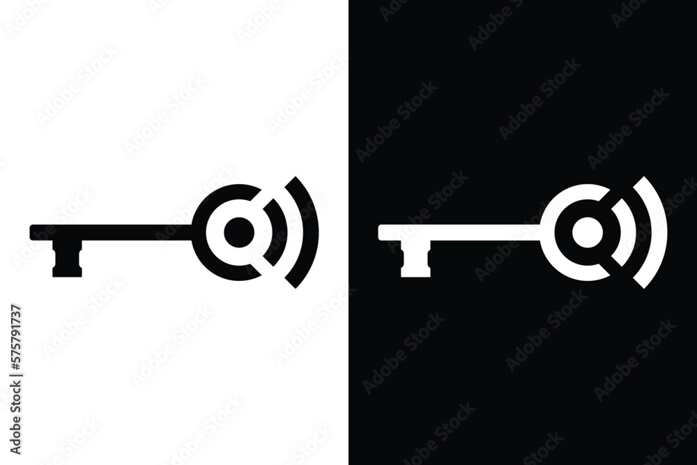 Signal with a key on black and white background. Very suitable for ...