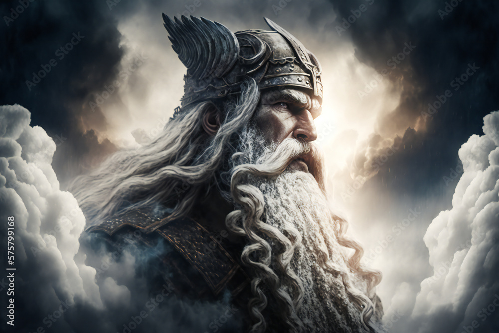 Odin (Wotan) the all-father, the ruler of the Aesir - god of knowledge ...