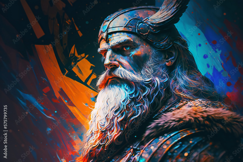 Odin (Wotan) the all-father, the ruler of the Aesir - god of knowledge ...