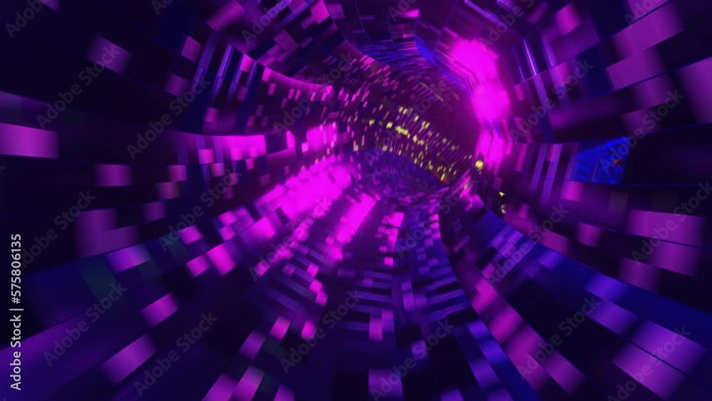 Experience a mesmerizing loop animation of a sci-fi tunnel with ...