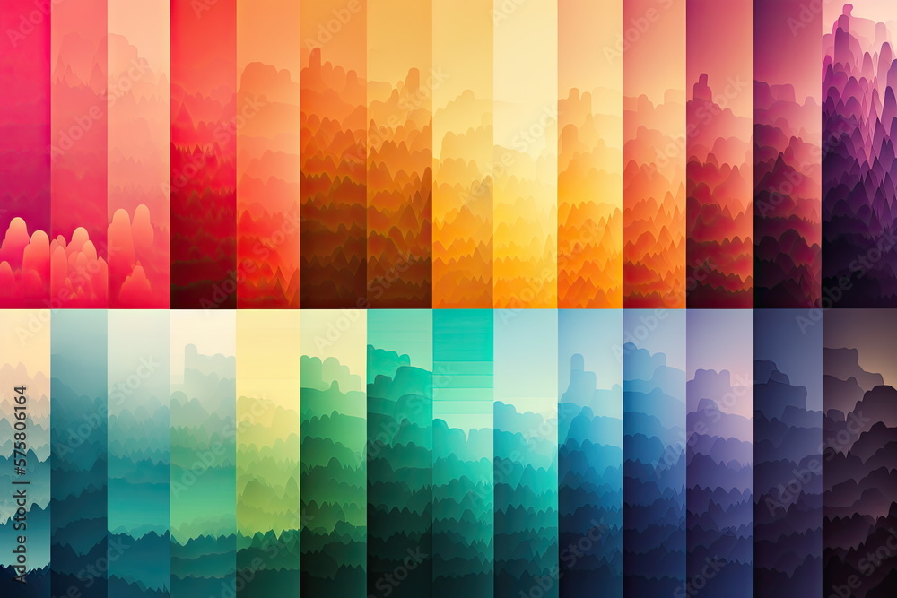 gradient color palette, colorful background, Made by AI,Artificial ...