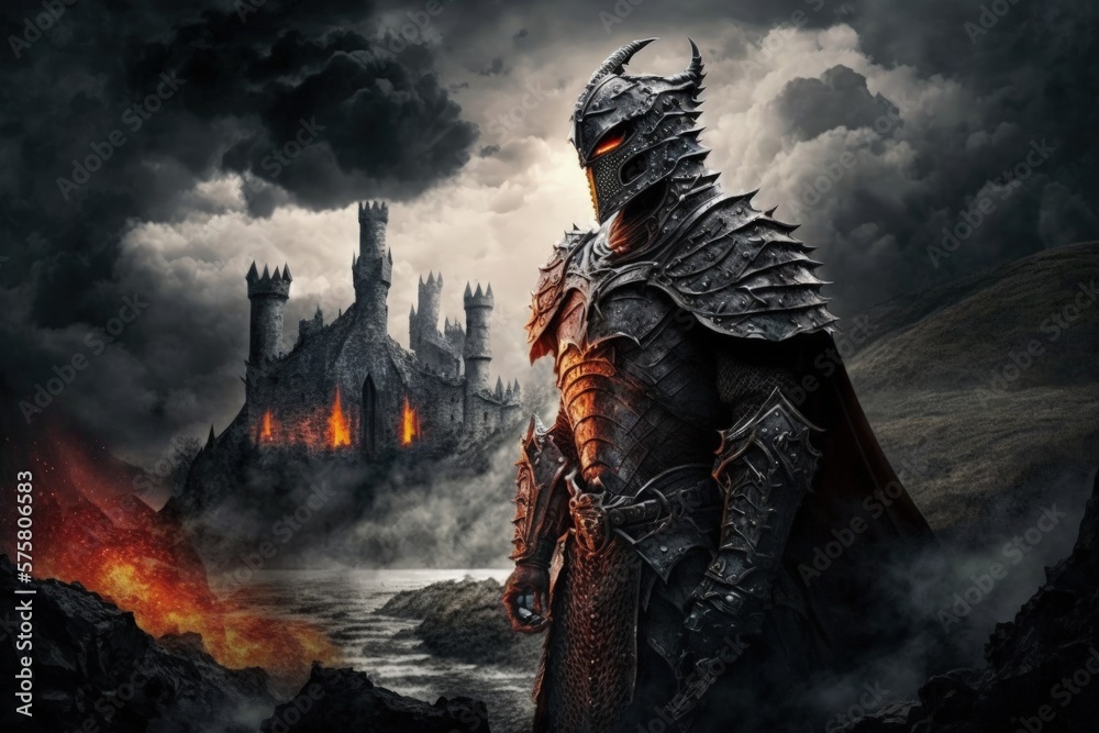 Medieval Black Knight Wallpaper