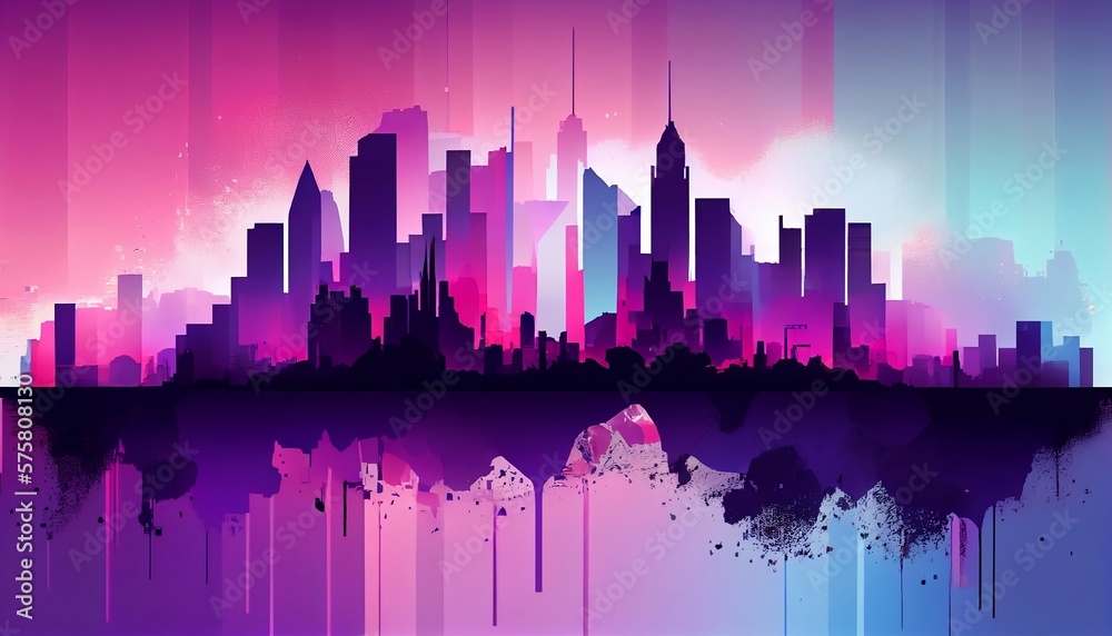 A gradient background that gradually fades from blue to purple. The ...