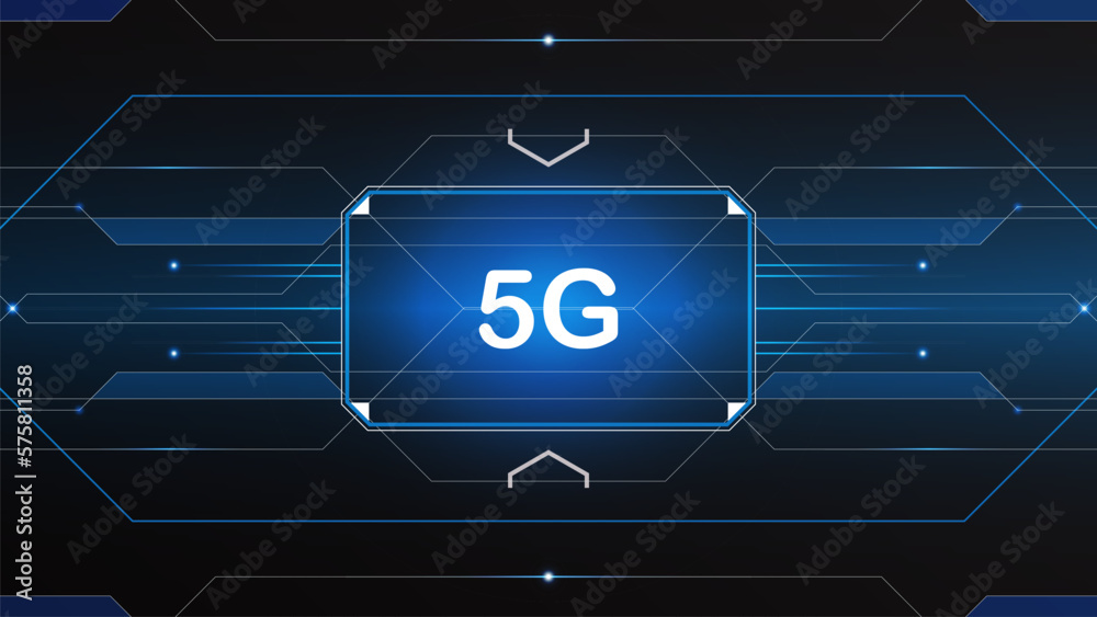 5G network technology background concept. 5G wireless Wi-fi connection ...