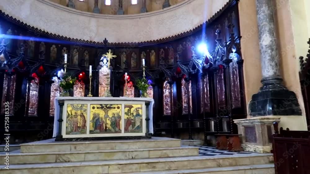 Altar of a Zanzibar catholic church located where Eastern African ...