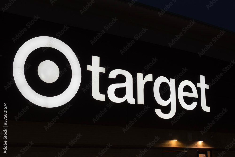 TARGET and LOGO SIGN taken at Durham, NC-USA on Feb 25, 2023 Stock ...