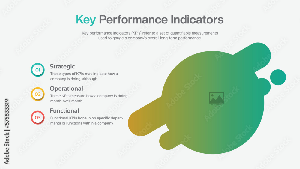 Key Performance indicators infographic vector template Stock Vector ...