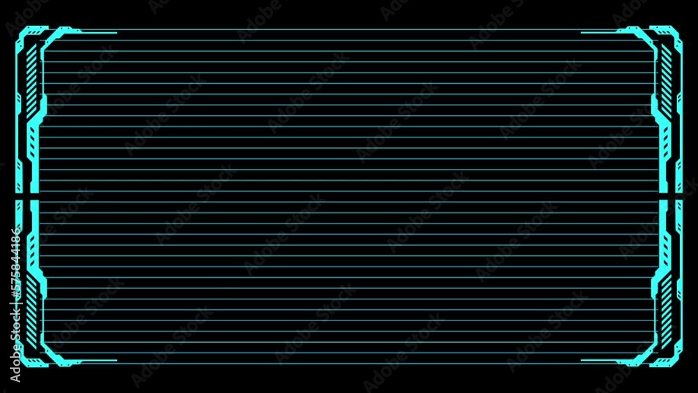HUD holograms frame of digital technology. Template for interference ...