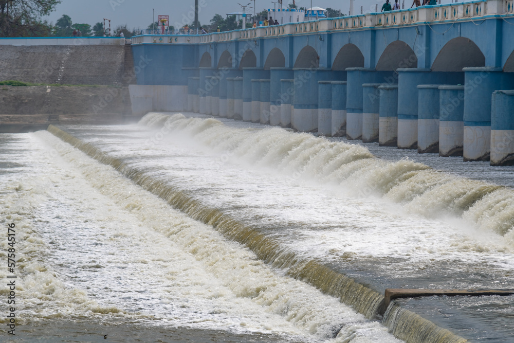 Perfect view of Kallanai Dam . One of the world's oldest dams. The ...