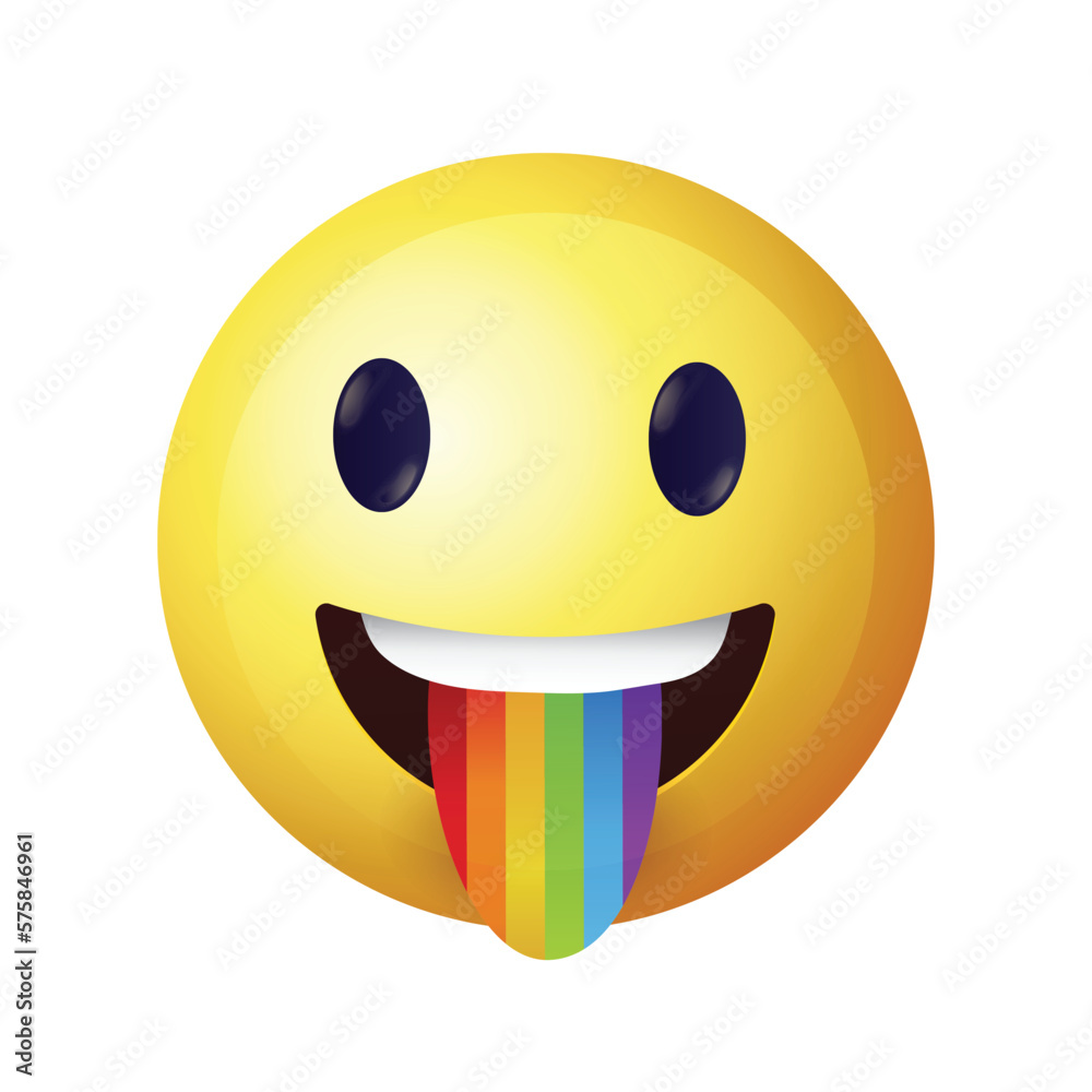 Pride emoji vector illustration. Pride month emoticon. Stock Vector ...