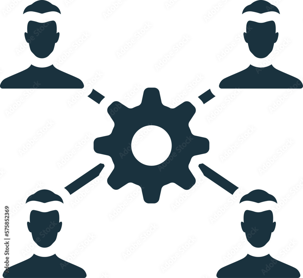 Collaboration icon. Monochrome simple sign from collaboration ...