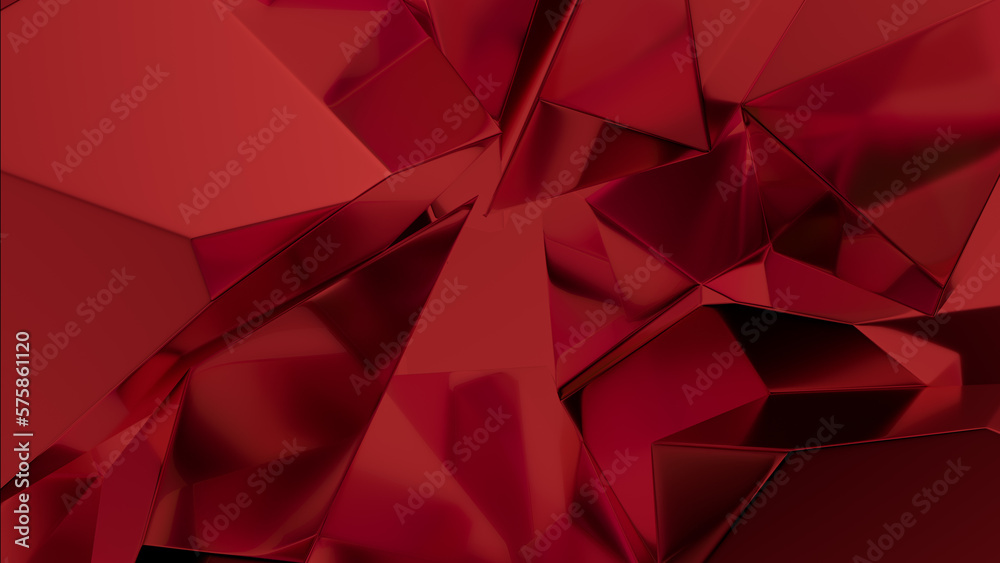 Crystal Fragments with Vibrant Red hues create a Refractive Luxury ...