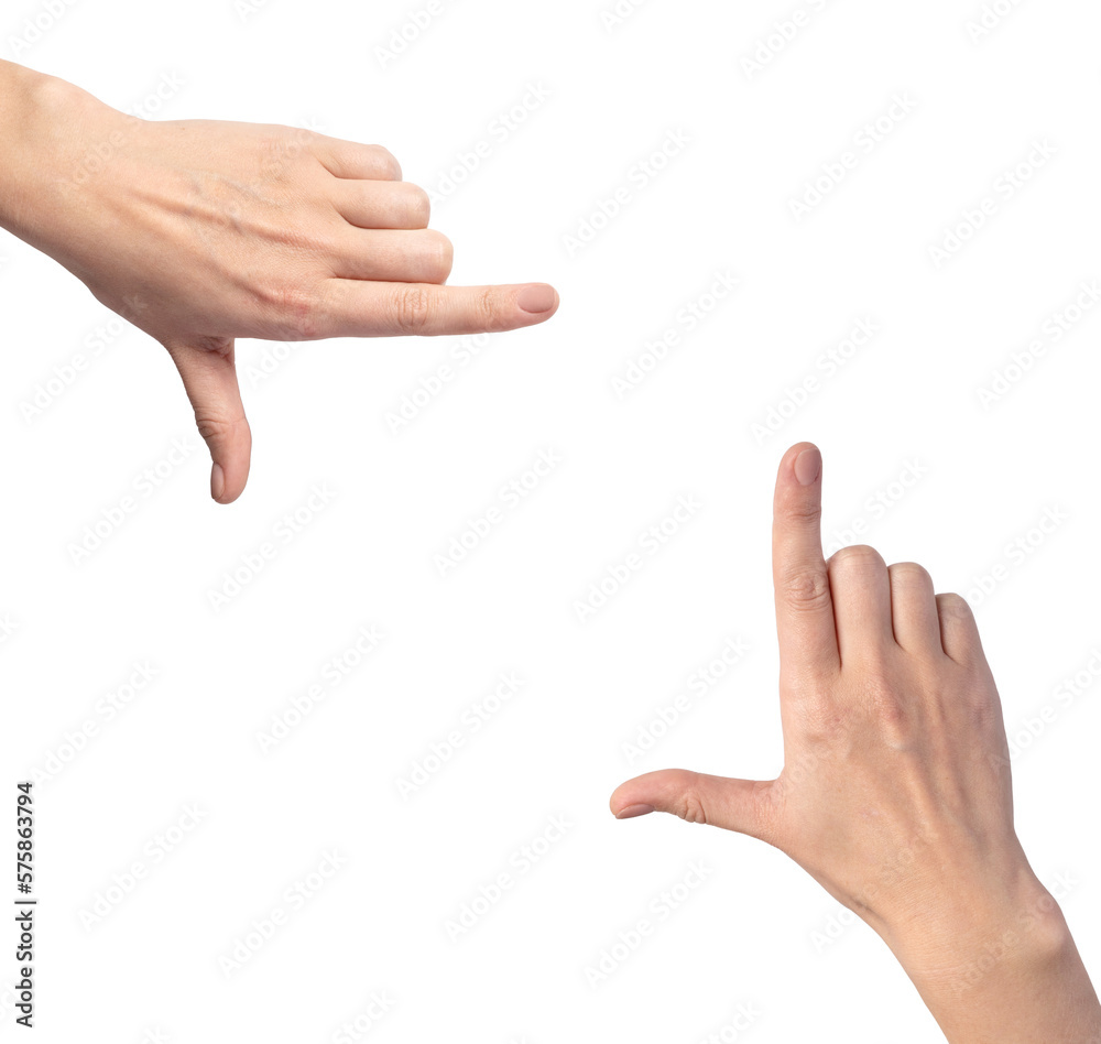 Woman's hand on transparent background. png file Stock Photo | Adobe Stock