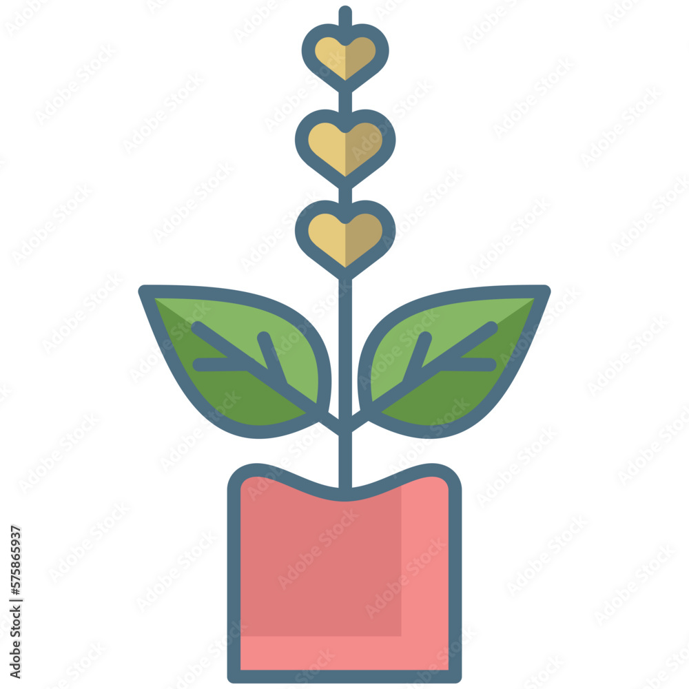 Tulsi plant icon Stock Vector | Adobe Stock