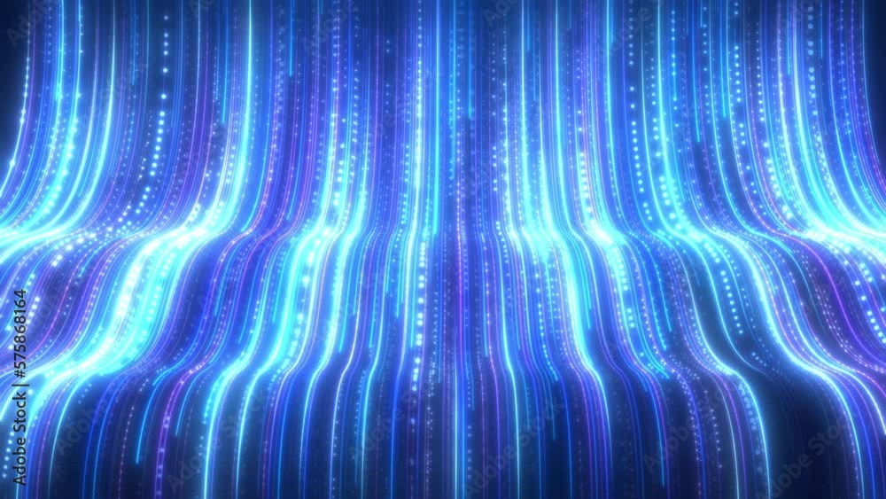 Blue Line Particle Flow, Blue aesthetic particle lines flow, particle ...