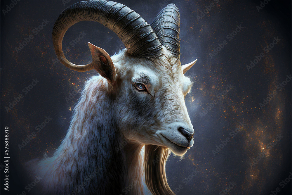Astrological zodiac sign Capricorn, dark magic super photo realistic ...