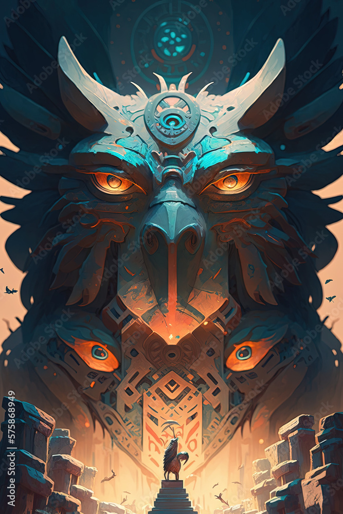 Totem animal totem aztek greeble tribal style fanart ornate fantasy ...