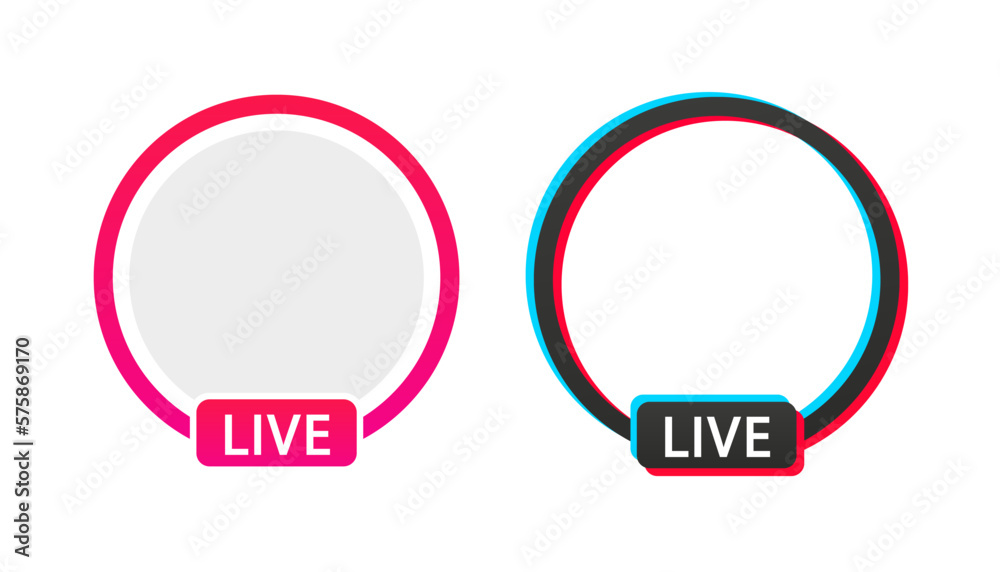 Live social media profile icon interface. Transparent filler. Place the ...