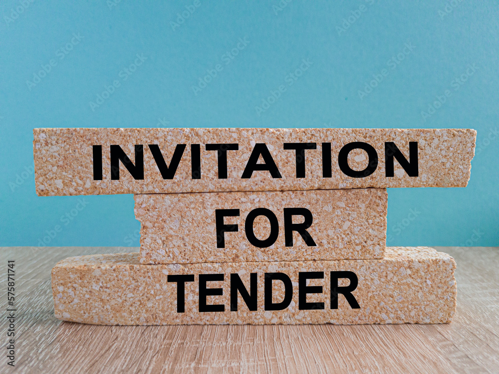 Invitation for tender symbol. Concept words 'Invitation for tender ...