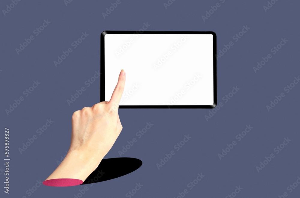 Illustration hands touch tablet isolated hands holding tablet isolated ...