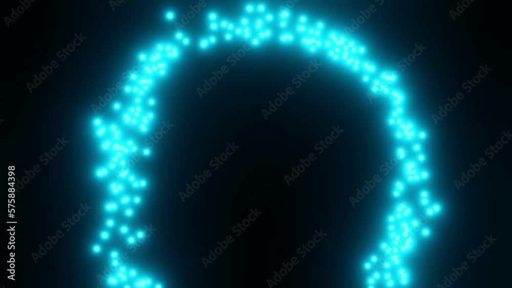 abstract 3d bloom animation with blue glow particles. animation on a ...