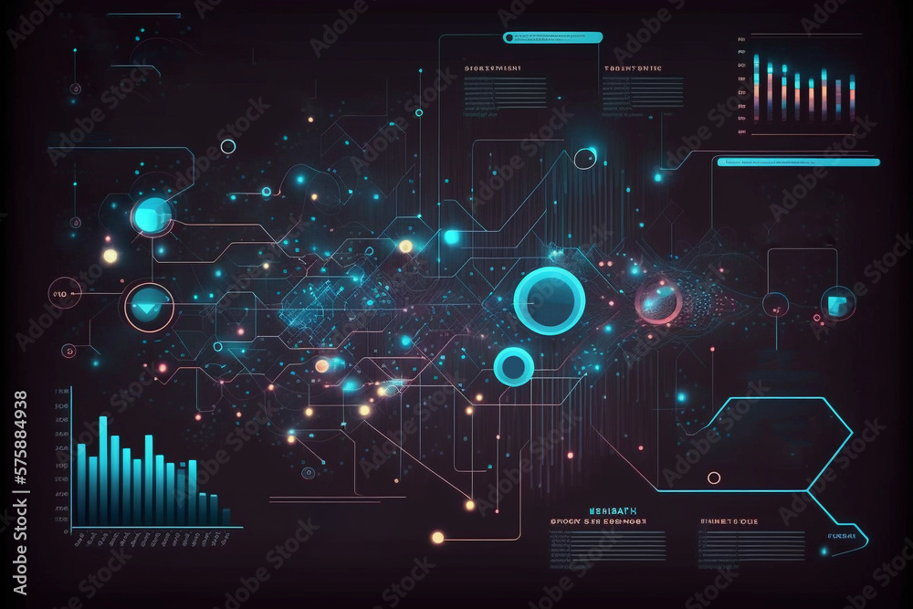 Stockillustratie Futuristic abstract background. Motion graphics for ...