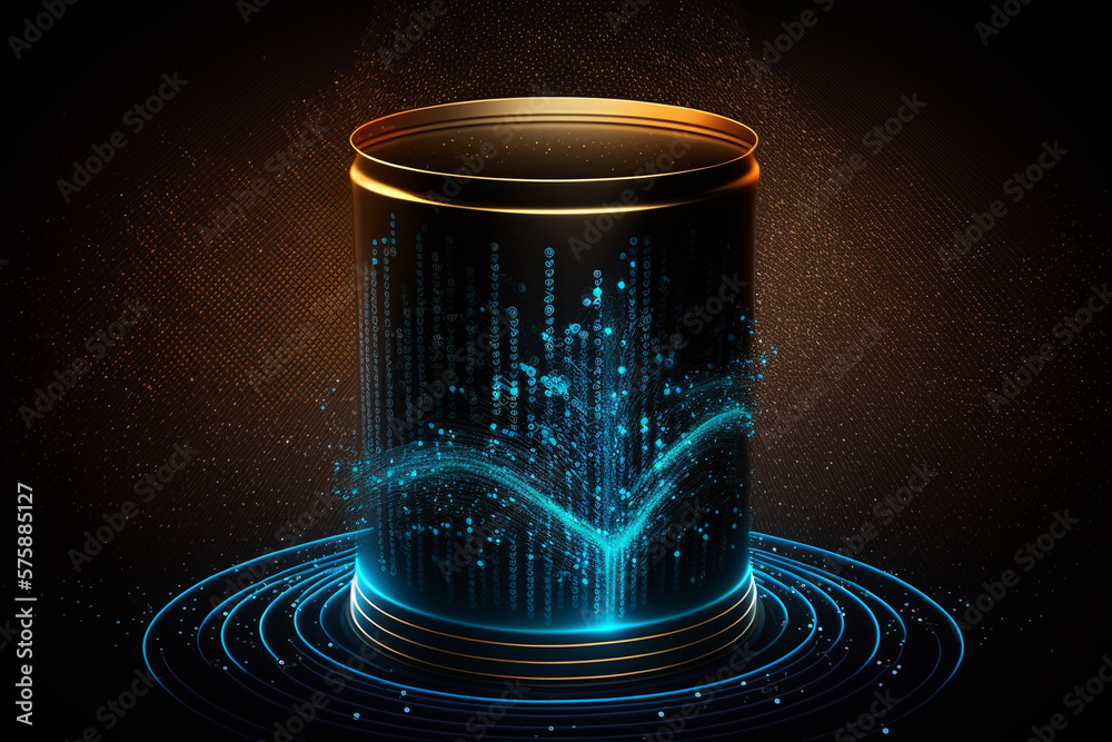 Visualization of large data sets. Data center or server room with cloud ...