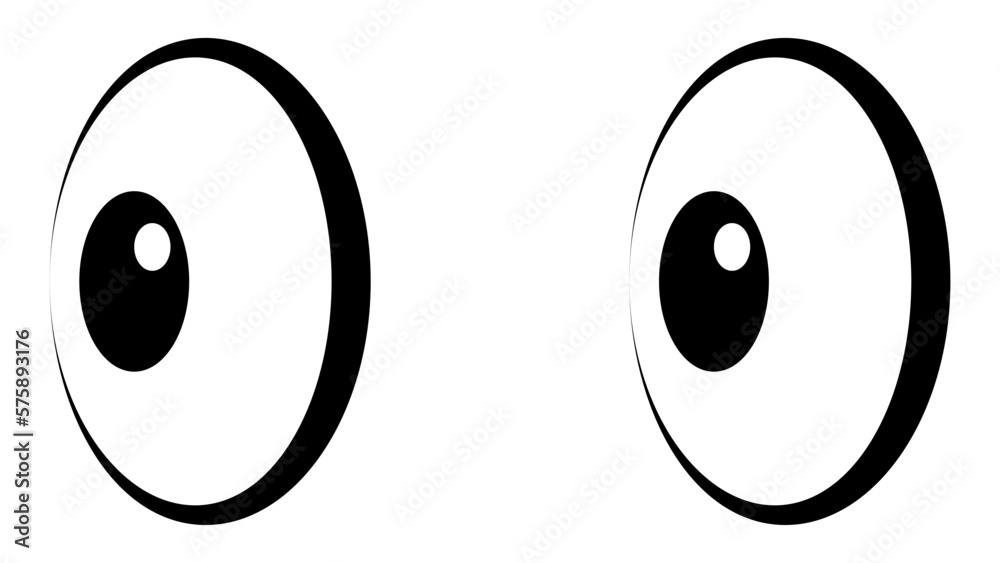 Surprised look eyes icon, bulging eyes symbol stunned emoji emotion ...