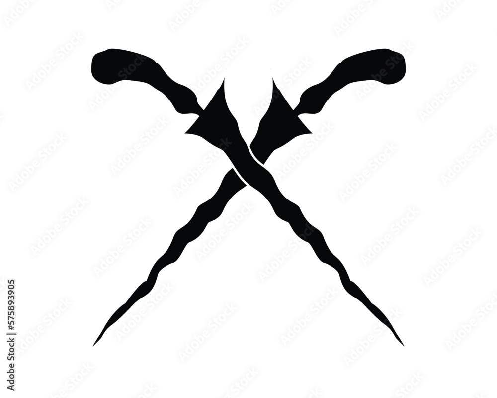 dagger silhouette logo set. isolated white background side view. Best ...