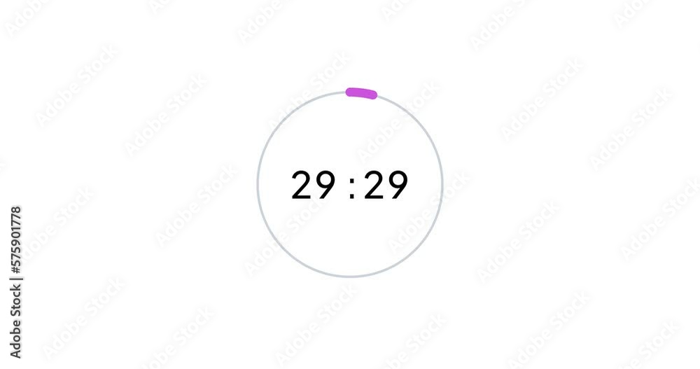 Vidéo Stock 35 Seconds Digital Timer Countdown Animation Is Isolated On