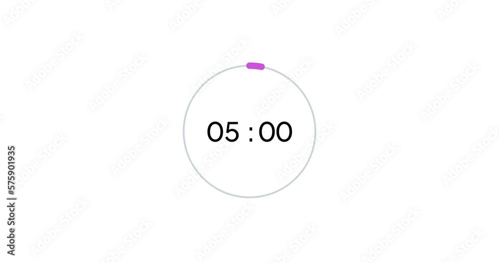 40 Seconds Digital Timer Countdown Animation Is Isolated On White
