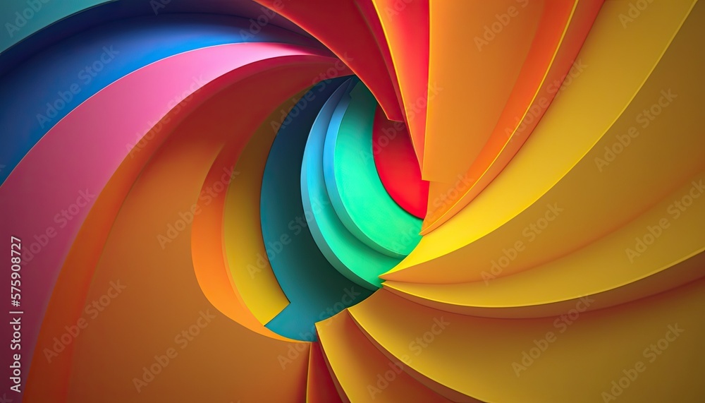 Creating a visually striking 3D background with multiple colors ...