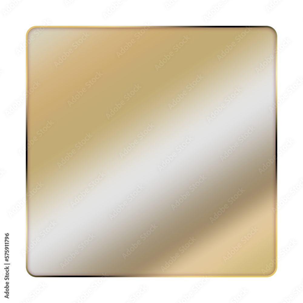 gold gradient color blank panel round corner square with golden stroke ...
