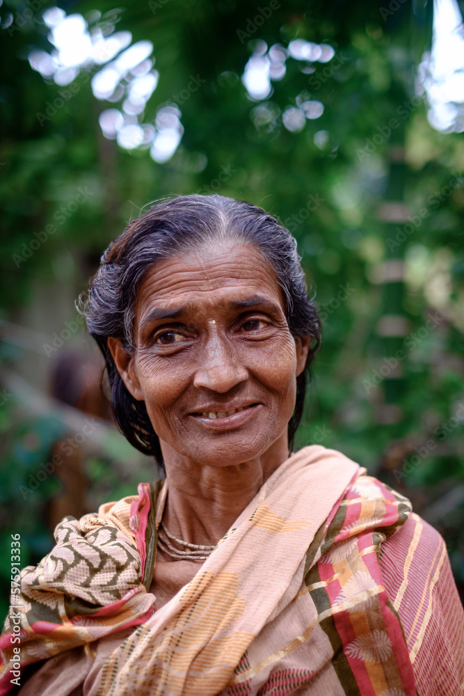 South asian hindu religious grandmother in traditional dress,elderly ...