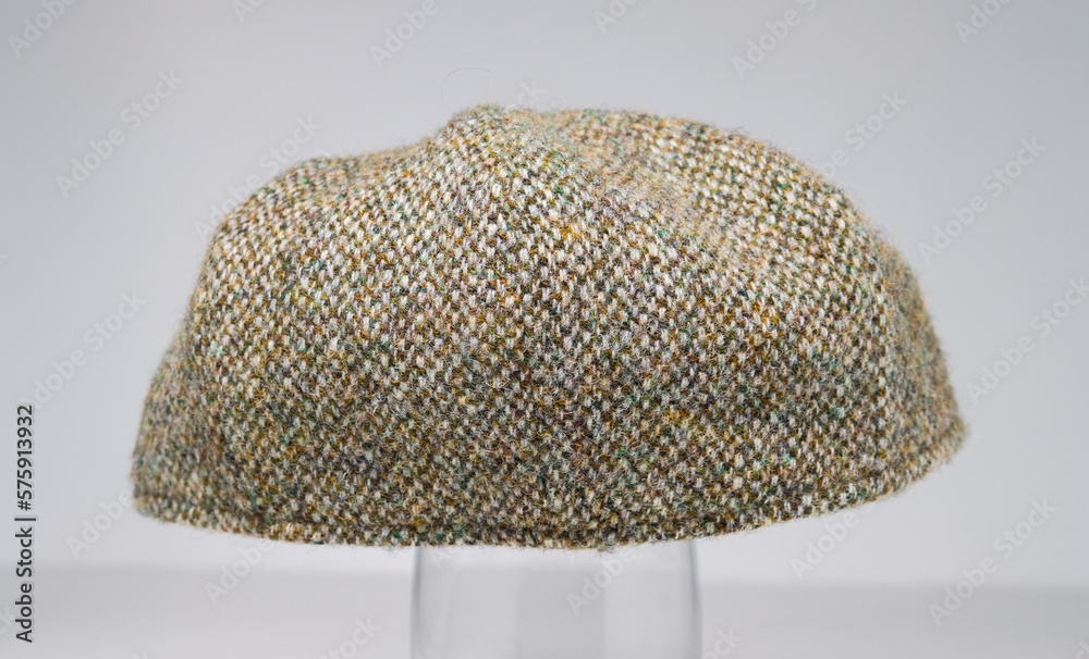 kent, uk 01.01.2023 Harris Tweed baker Boy Cap scotland, Peaky Blinders ...