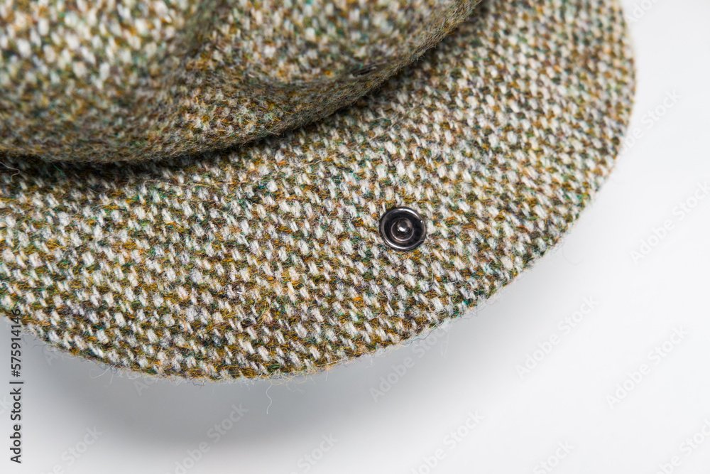 kent, uk 01.01.2023 Harris Tweed baker Boy Cap scotland, Peaky Blinders ...