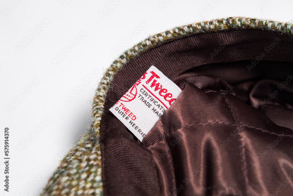kent, uk 01.01.2023 Harris Tweed baker Boy Cap scotland, Peaky Blinders ...