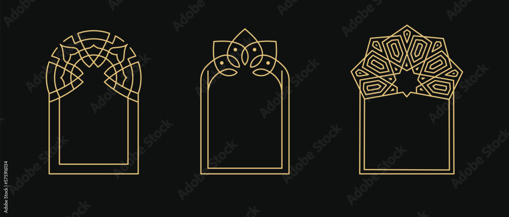 Vector logo design template - abstract symbol in ornamental arabic ...