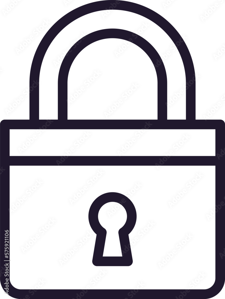 Lock concept. Single premium editable stroke pictogram perfect for ...